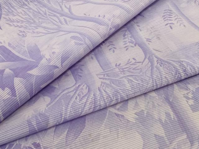 平和屋着物＊夏物　小紋　絽　草木文　洗える着物　AABA6624jd