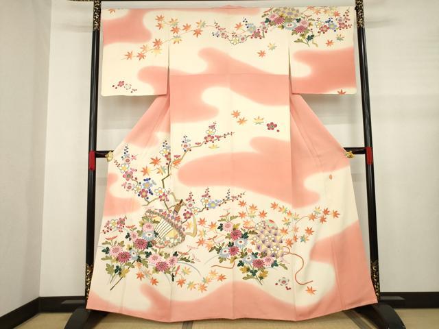 平和屋着物●本加賀友禅作家　能川光陽　訪問着　作家物　番傘　正絹　逸品　AABA6656ck