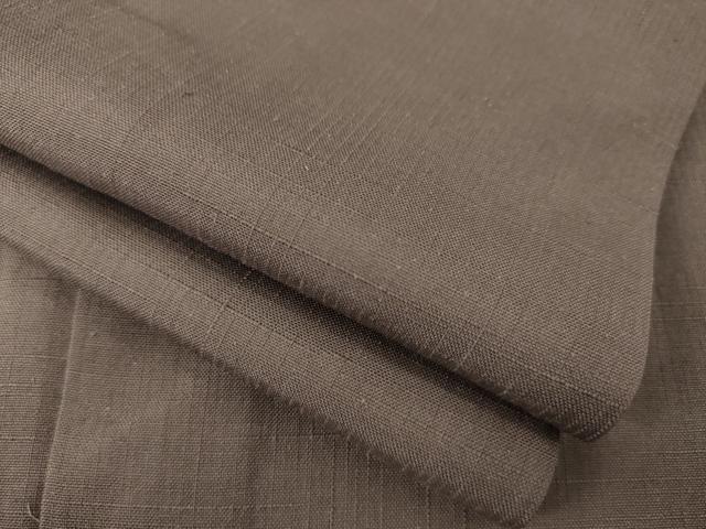 平和屋着物●上質な紬　色無地　胡桃染色　さが美扱い　正絹　逸品　AABA6660ck