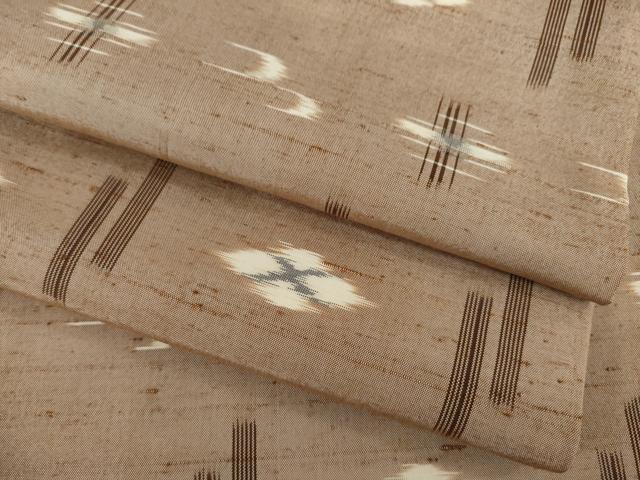平和屋着物●本場琉球絣　紬　正絹　逸品　AABA6668ck