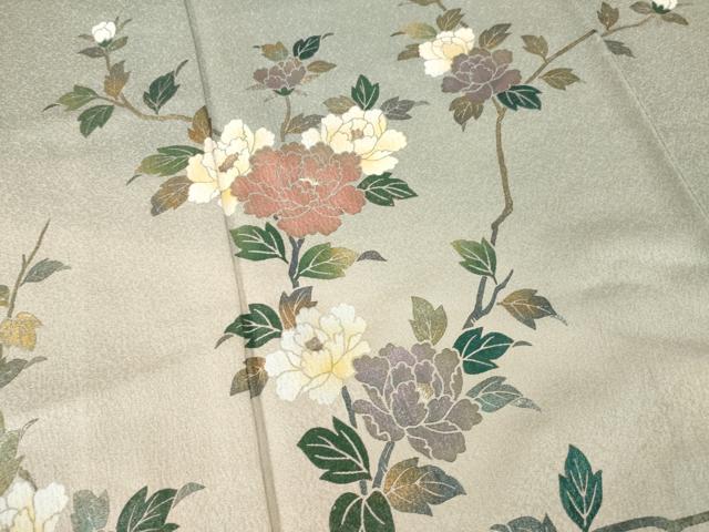 平和屋着物○訪問着 枝花文 暈し染め 金銀彩 正絹 逸品