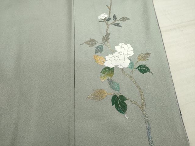 平和屋着物○訪問着 枝花文 暈し染め 金銀彩 正絹 逸品