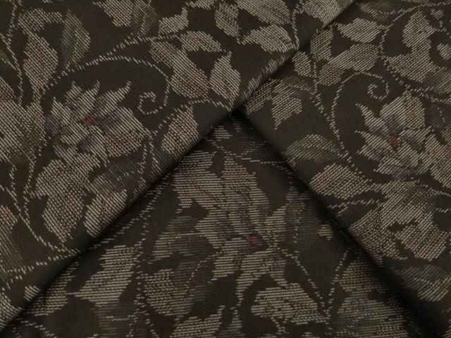 平和屋着物●本場大島紬　花唐草文　正絹　逸品　AABA6706ck