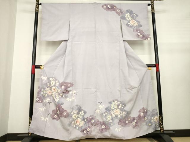 平和屋着物●訪問着　絞り　辻が花　正絹　逸品　AABA6719ck