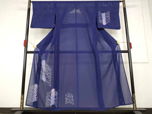 平和屋着物＊夏物　訪問着　絽　草花文　正絹　逸品　AABA6834st