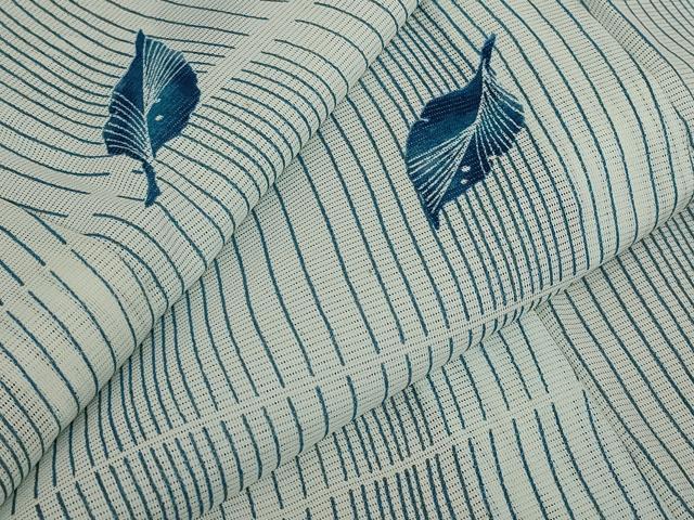 平和屋着物＊夏物　小紋　絽　舞葉文　洗える着物　AABA6880st