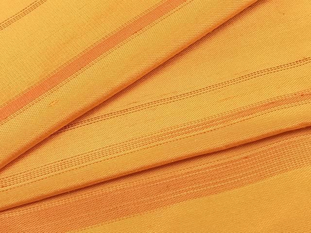 平和屋着物▽上質な紬　単衣　横縞　正絹　逸品　AABA7432fy