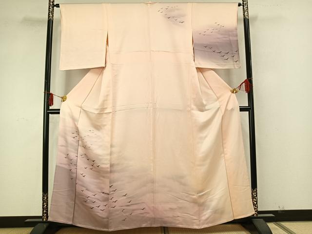 平和屋着物▽訪問着　単衣　飛鳥文　正絹　逸品　AABA7445fy