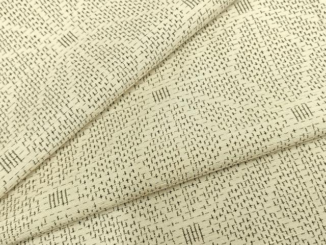 平和屋着物▽上質な紬　単衣　麻の葉文様　正絹　逸品　AABA7459fy