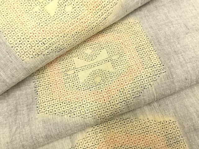 平和屋着物▽本場結城紬　重要無形文化財　単衣　100亀甲　亀甲文様　正絹　逸品　AABA7490fy