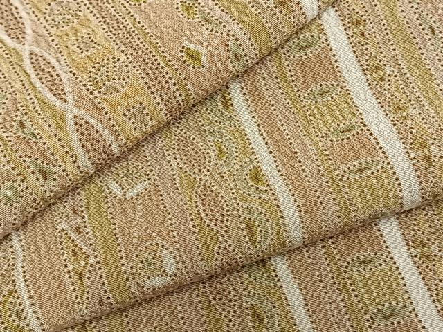 平和屋着物▽上質な小紋　単衣　間道　ロング丈　正絹　逸品　AABA7544fy