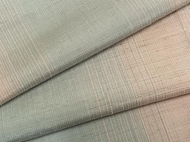 平和屋着物▽上質な紬　単衣　間道　正絹　逸品　AABA7578fy