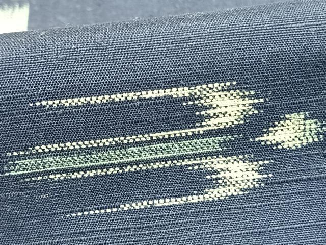 平和屋着物▽上質な紬 単衣 琉球絣 正絹 逸品 AABA7614fy