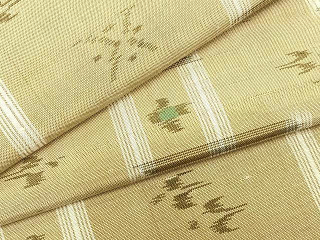 平和屋着物▽本場琉球絣　単衣　正絹　逸品　AABA7633fy