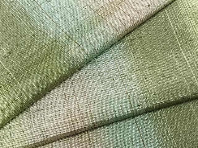 平和屋着物▽上質な紬　単衣　間道　正絹　逸品　AABA7649fy