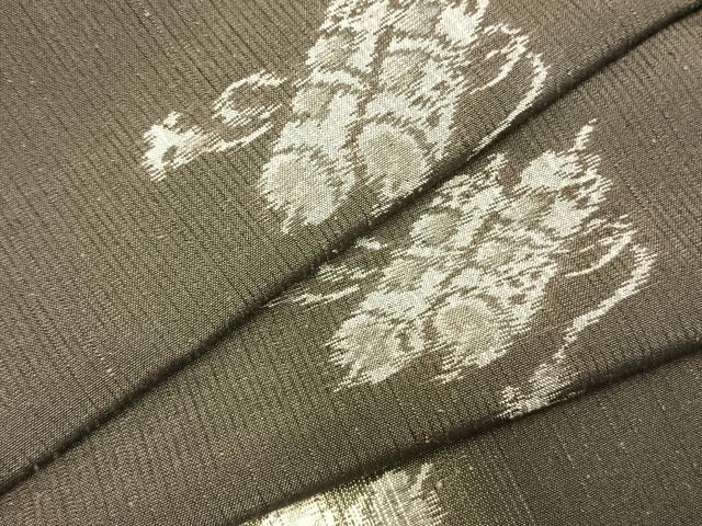 平和屋着物▽上質な紬　単衣　巻物　正絹　逸品　AABA7763fy