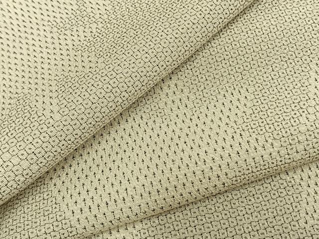 平和屋着物▽本塩沢　単衣　110亀甲　切嵌文　正絹　逸品　AABA7800fy