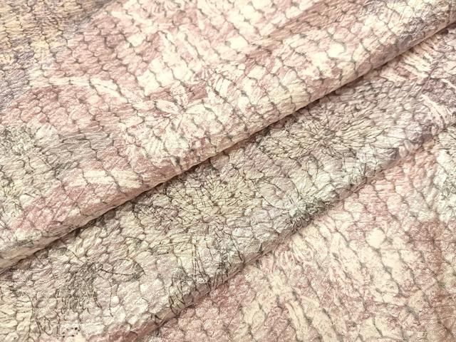 平和屋着物●上質な小紋　草花文　正絹　逸品　AABA7808ph