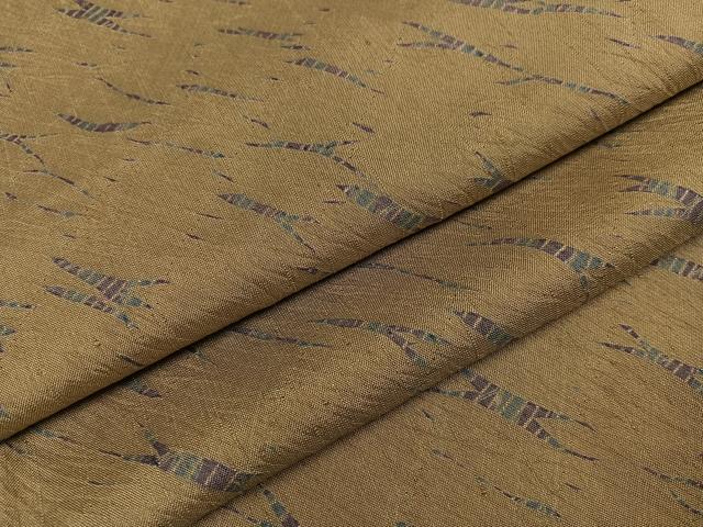 平和屋着物●上質な小紋　紬地　絞り　霞文　正絹　逸品　AABA7842ph