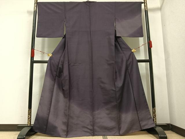 平和屋着物●訪問着　紬地　草花文　暈し染め　正絹　逸品　AABA7850ph