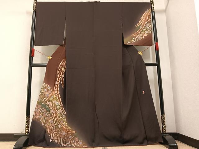 平和屋着物●越後十日町の一流染匠　桐屋・翠山工房　訪問着　絞り　辻が花　金彩　やまと誂製　正絹　逸品　AABA7878ph