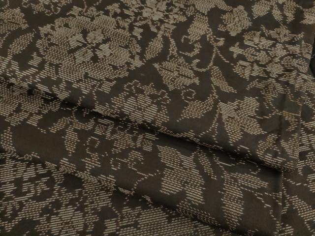 平和屋着物●本場大島紬　花唐草文　やまと誂製　正絹　逸品　AABA7932ck