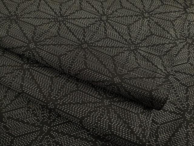 平和屋着物●本場大島紬　麻の葉文様　正絹　逸品　AABA7938ck