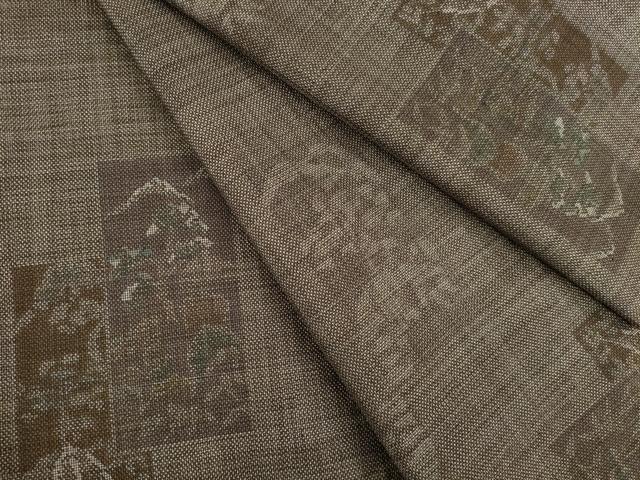 平和屋着物●本場大島紬　カタス9マルキ　短冊花文　正絹　逸品　AABA7962ck