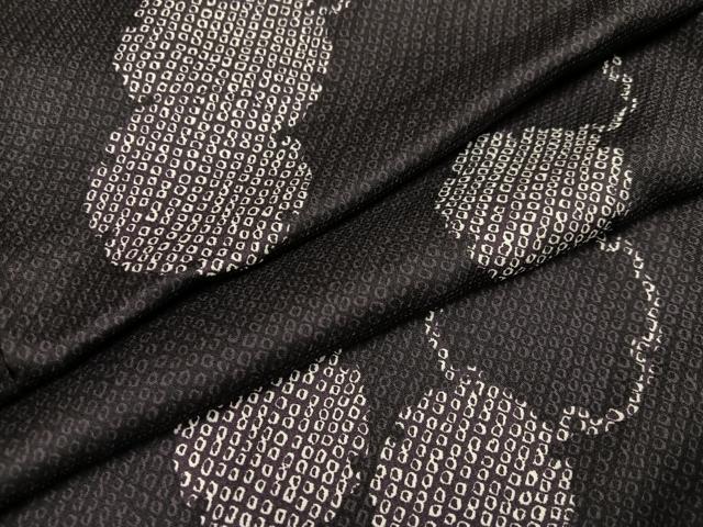 平和屋着物●上質な小紋　雪輪重ね文　正絹　逸品　AABA8172ph