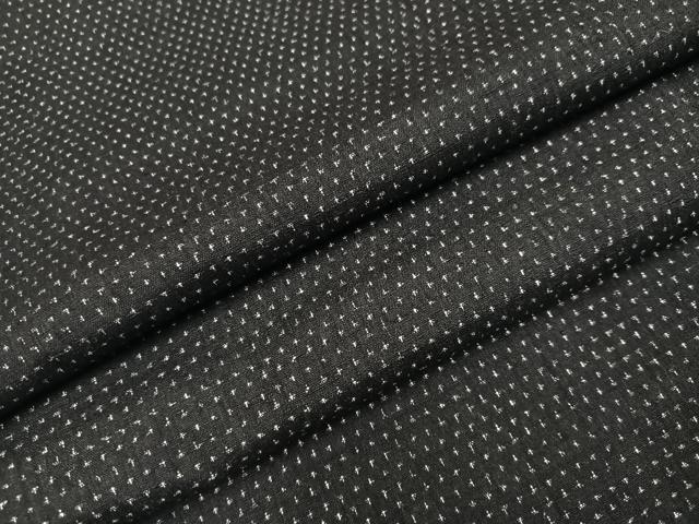 平和屋着物●本場結城紬　重要無形文化財　蚊絣　黒地　正絹　逸品　AABA8215ph