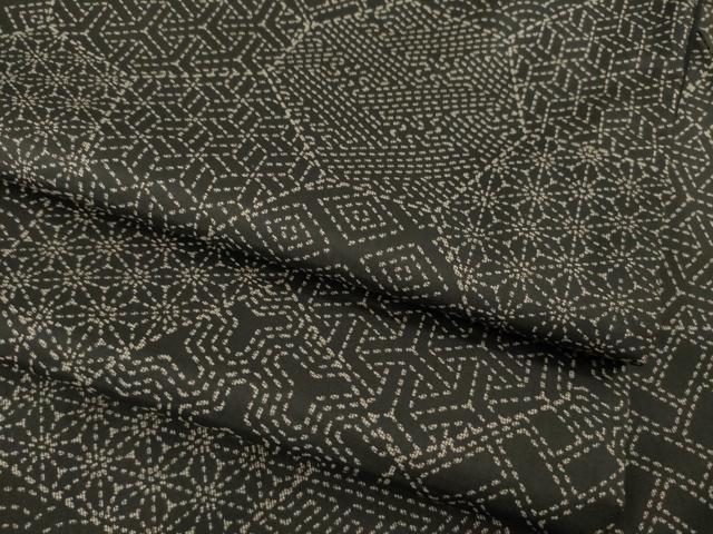 平和屋着物●本場染大島紬　切嵌文　正絹　逸品　AABA8252ck