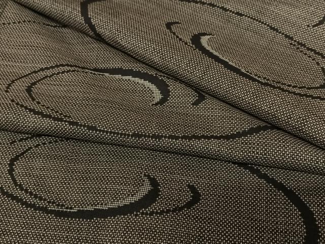 平和屋着物●本場大島紬　泥染め　カタス9マルキ　流水文　正絹　逸品　AABA8765zg