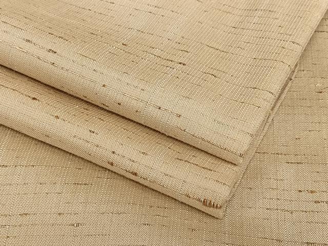 平和屋着物●ぜんまい紬　淡香色　正絹　逸品　AABA8766zg