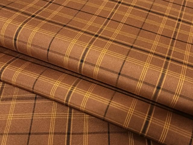 平和屋着物●本場大島紬　格子　正絹　逸品　未使用　AABA8771zg