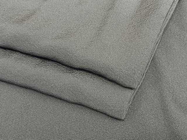 平和屋着物●上質な色無地　錆鼠色　正絹　逸品　AABA8775zg