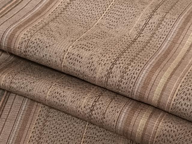 平和屋着物●上質な紬　花間道　縞　正絹　逸品　AABA8801zg