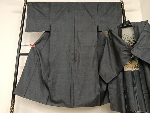 平和屋着物●男性　本場大島紬　アンサンブル　100亀甲　総詰め　正絹　逸品　AABA8810zg