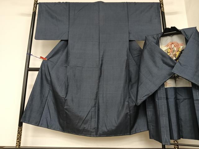 平和屋着物●男性　本場大島紬　アンサンブル　100亀甲　総詰め　正絹　逸品　未使用　AABA8814zg