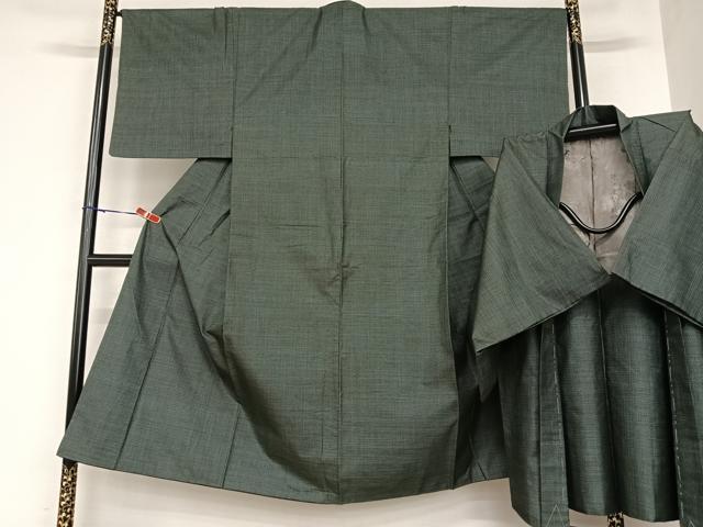 平和屋着物●男性　本場大島紬　アンサンブル　100亀甲　総詰め　正絹　逸品　AABA8820zg