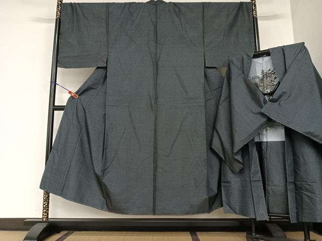 平和屋着物●男性　本場大島紬　アンサンブル　120亀甲　総絣　正絹　逸品　AABA8823zg