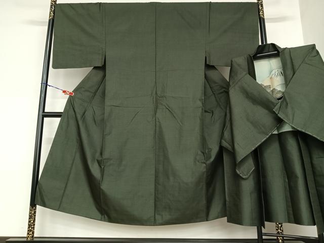 平和屋着物●男性　本場大島紬　アンサンブル　100亀甲　総詰め　正絹　逸品　未使用　AABA8825zg