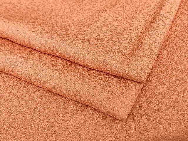 平和屋着物●上質な色無地　紋意匠　甚三紅色　正絹　逸品　AABA8847zg