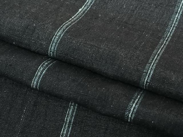 平和屋着物●上質な紬　縞　正絹　逸品　AABA8860zg