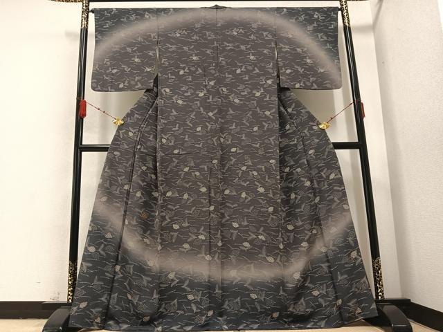 平和屋着物●訪問着　刺繍　松かさ　暈し染め　正絹　逸品　AABA8930ph