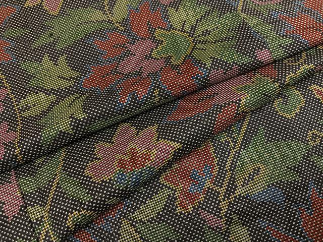 平和屋着物●本場大島紬　一元7マルキ　更紗唐草文　正絹　逸品　未使用　AABA8934ph