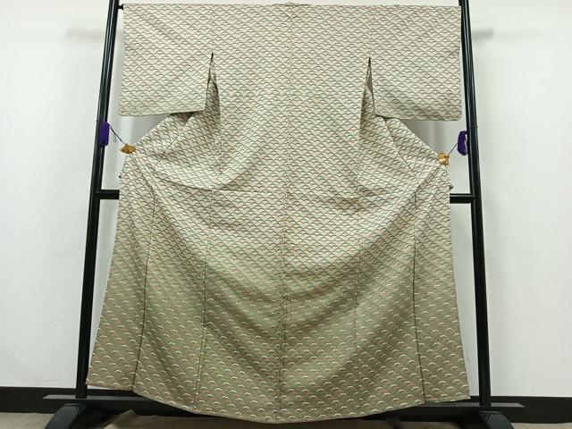 平和屋着物▽訪問着　単衣　雪芝文　金彩　正絹　逸品　AABA9142jh