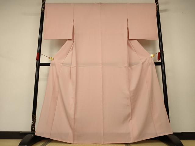 平和屋着物＊夏物　色無地　絽　洗柿色　正絹　逸品　AABA9318jd