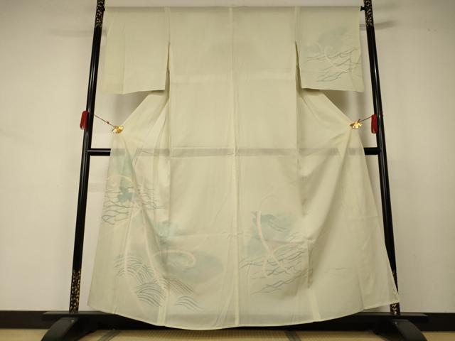 平和屋着物＊夏物　訪問着　絽　舞鳥文　正絹　逸品　AABA9327jd