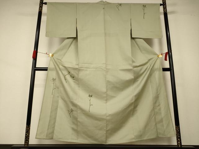 平和屋着物＊夏物　訪問着　絽　枝花文　正絹　逸品　AABA9331jd