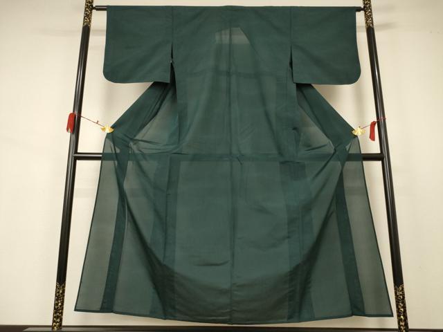 平和屋着物＊夏物　色無地　紗　虫襖色　洗える着物　AABA9365jd